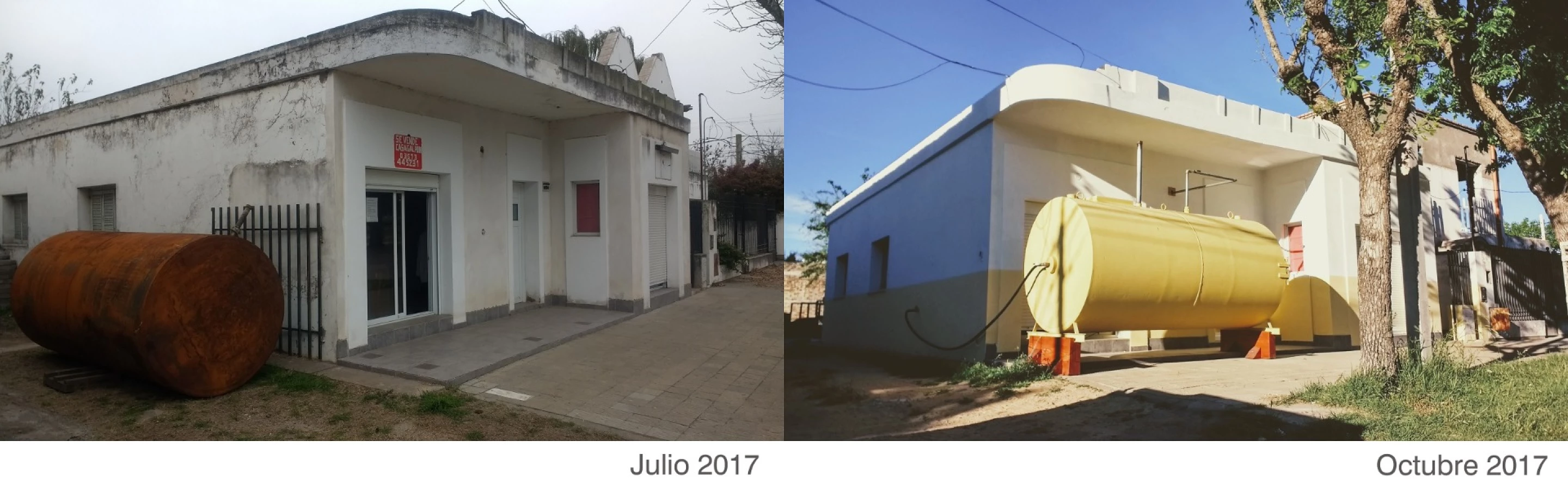 Fuel storage tank transformed into novel micro-shelter