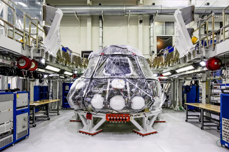 Orion crew capsule powers up in preparation for deep-space flight test