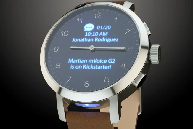 mVoice G2 smartwatch mixes old-school mechanical hands with an OLED display