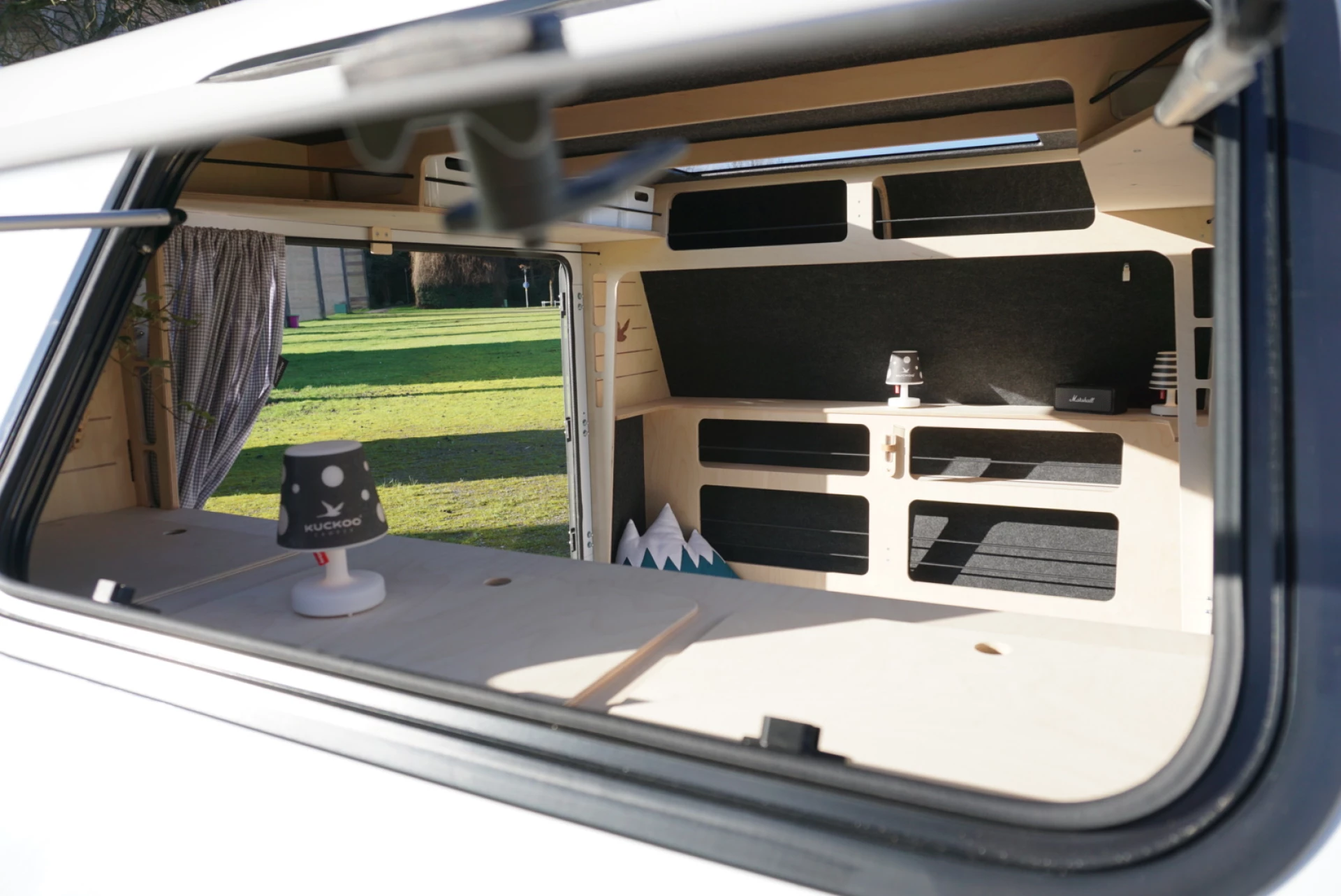 Kuckoo tiny camping trailer blows open big panorama with glass doors