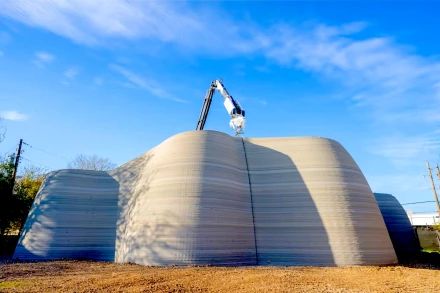Video: Giant robotic arm 3D-prints a two-story house