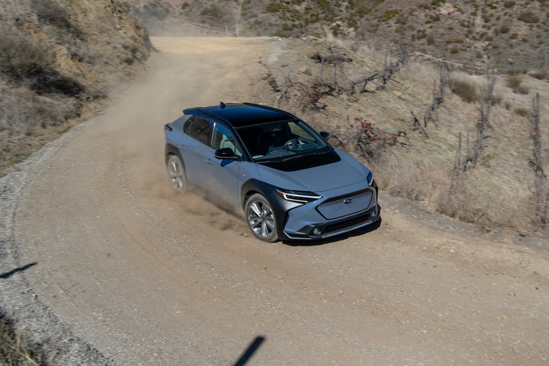 Subaru's first electric SUV claws out 220 miles of all-wheel adventure