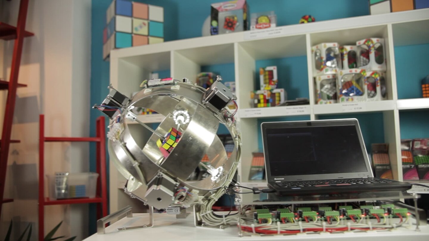 Rubik's Cube-solving robots break one-second barrier