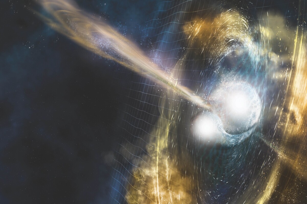 Neutron star smashup produces gravitational waves and light in ...