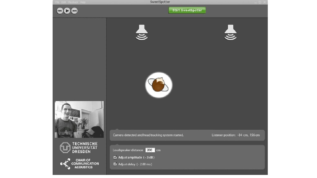 SweetSpotter ensures you're always the center of your stereo's attention