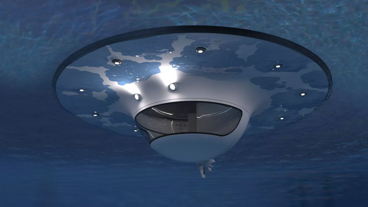 UFO home concept floats off-grid ocean living