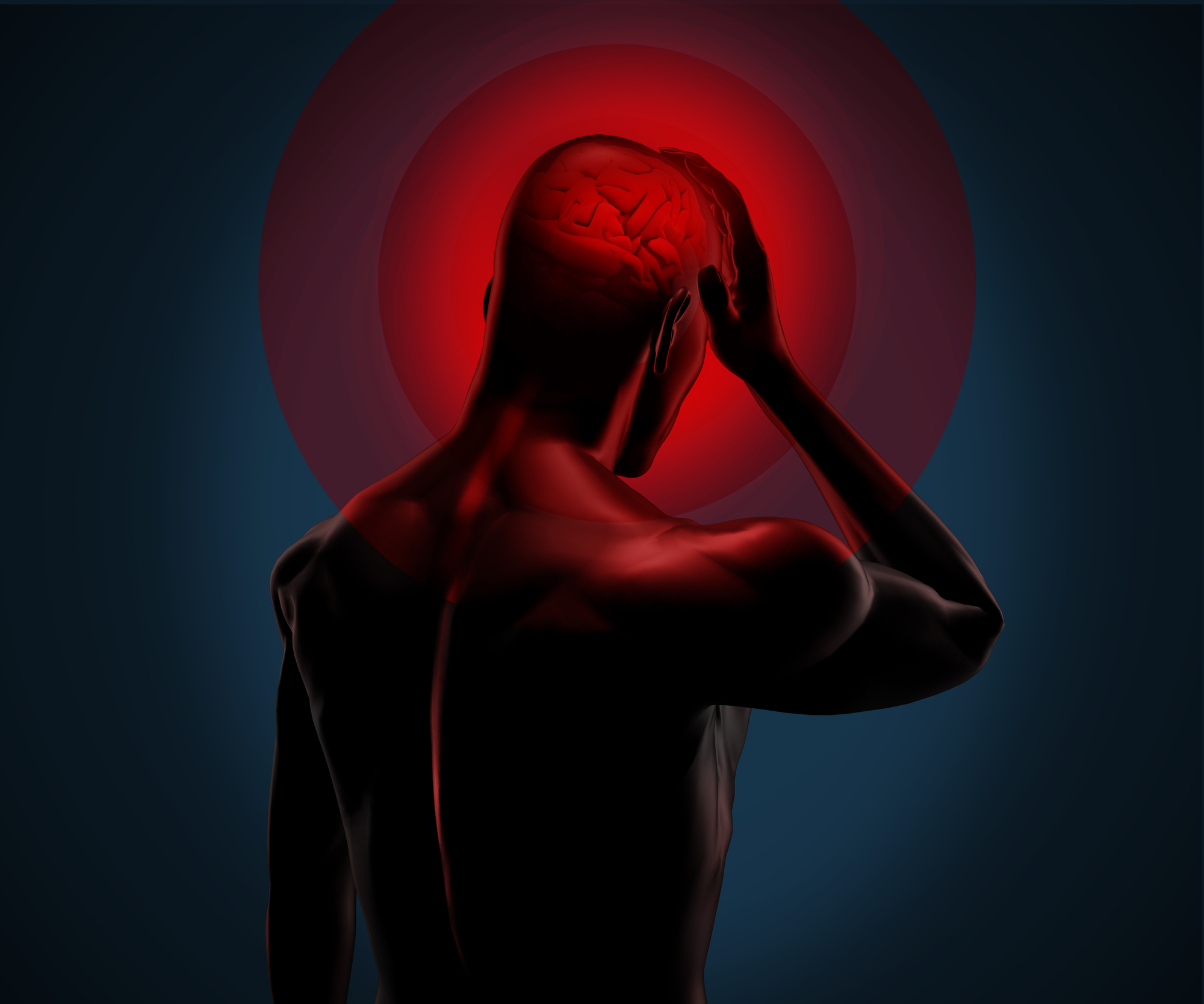 A small implant in the back of the head delivers electrical stimulation ...